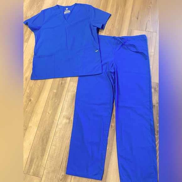 ADAR | Other | Scrub Top And Bottom Matching Set By Adar Bright Cobalt ...